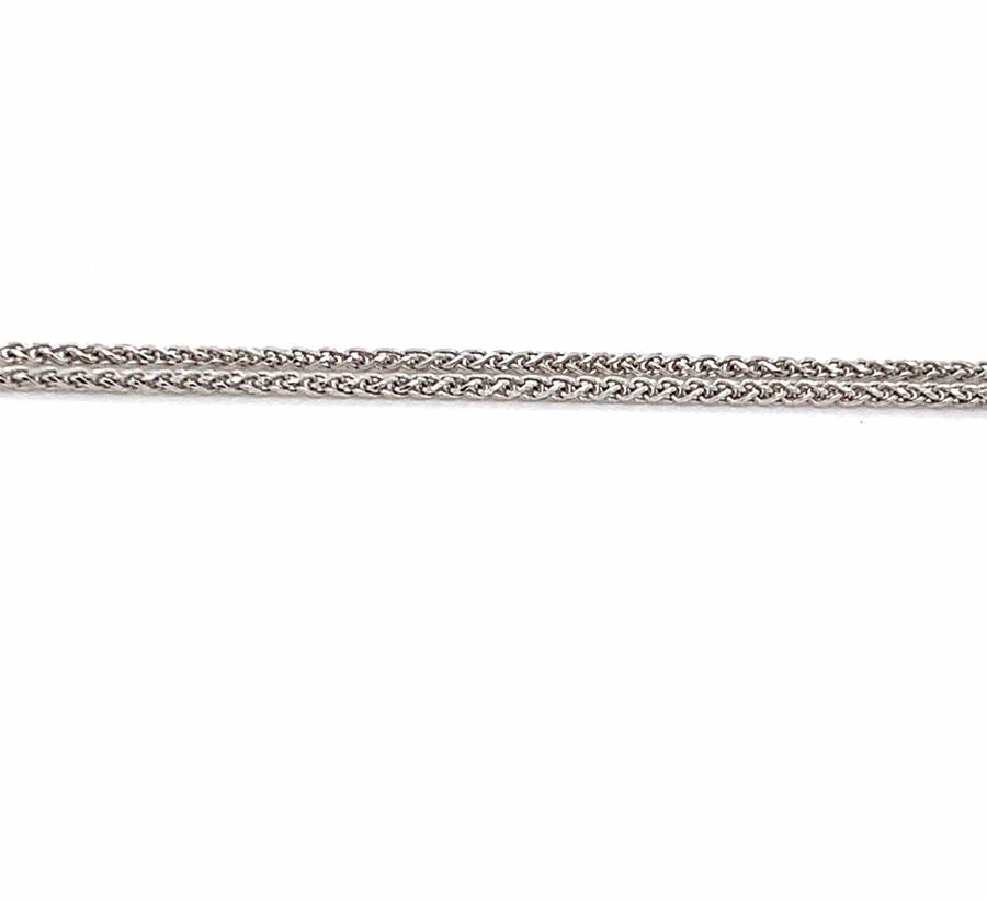 18ct White Gold Foxtail Chain - Ashley Douglas Jewellers