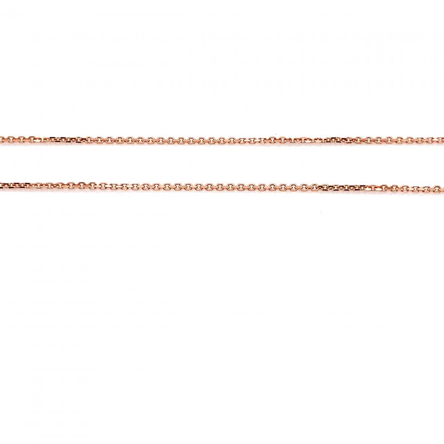 18CT Rose Gold Diamond Cut Trace Chain .9mm 45cm - Ashley Douglas Jewellers