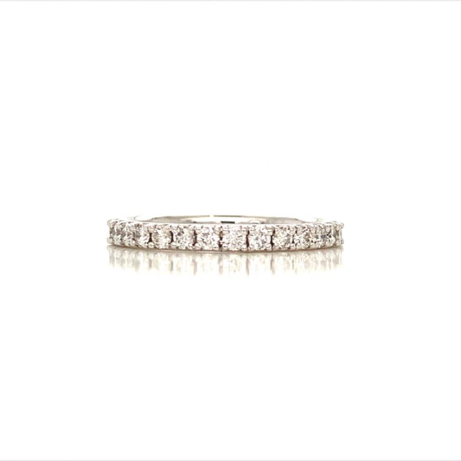 18CT White Split Claw Diamond Set Wedding Band - Ashley Douglas Jewellers
