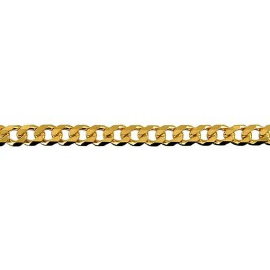 9CT Yellow Gold Bevelled Diamond Cut Curb Chain 60CM - Ashley Douglas ...